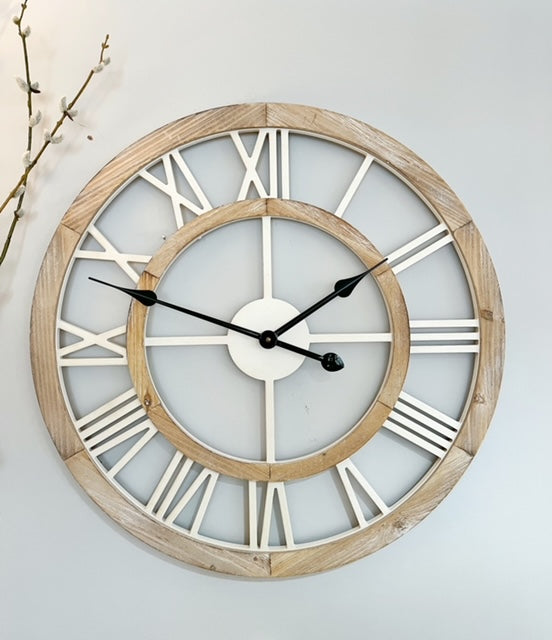 Timeless Style: Our Best Selling 60cm Wooden Hamptons Clock – Coast to ...